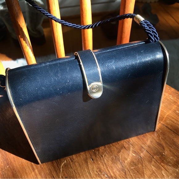 Vintage | Bags | Vintage Italian Linea Doppio Firenze Cc Leather Box ...